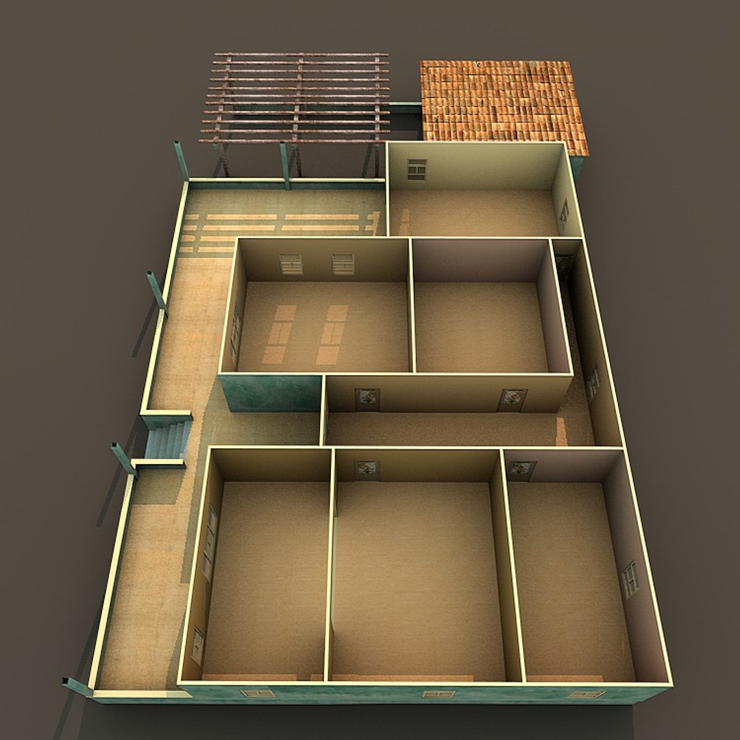 3d model house interior building