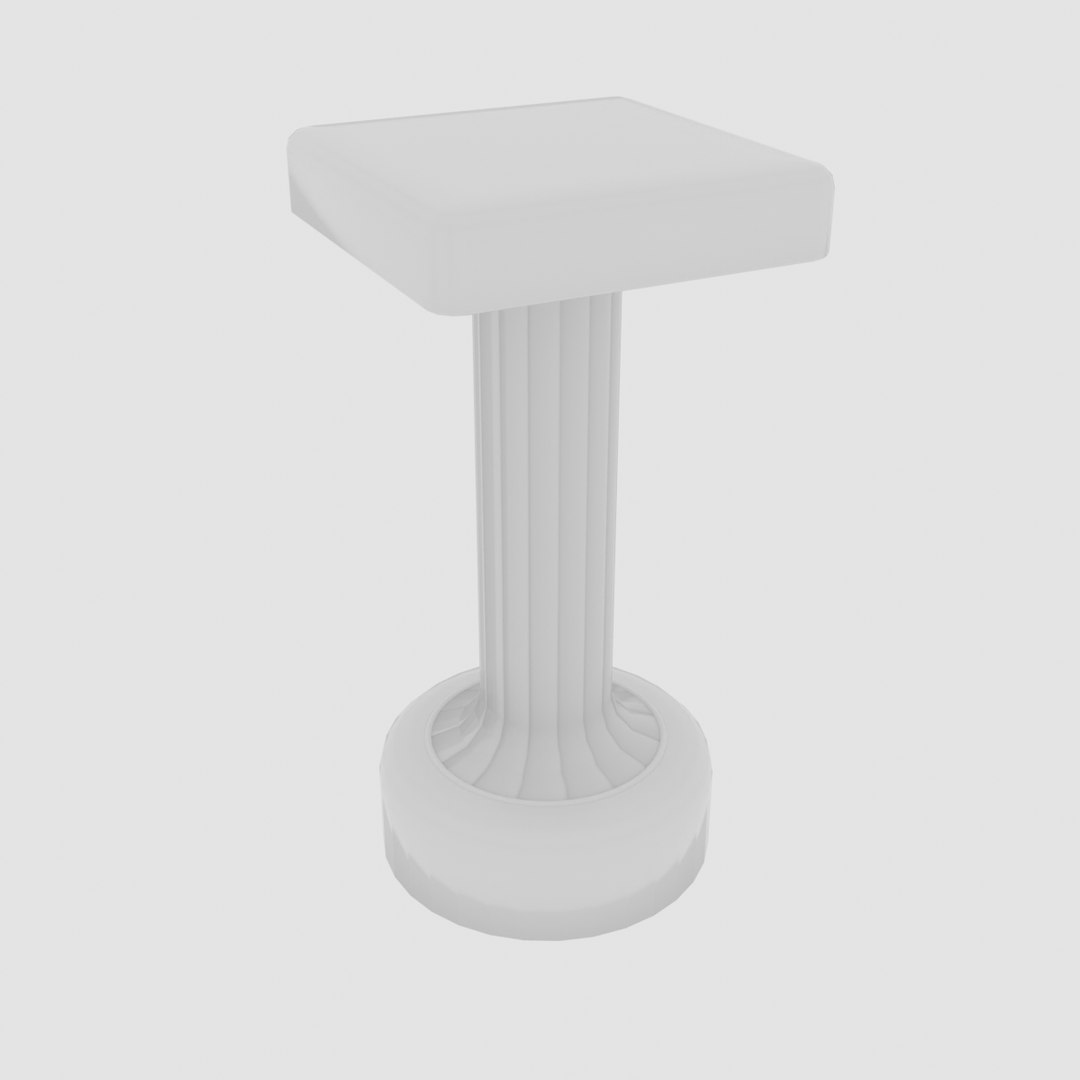 White Marble-like Pedestal 3D Model - TurboSquid 2264561
