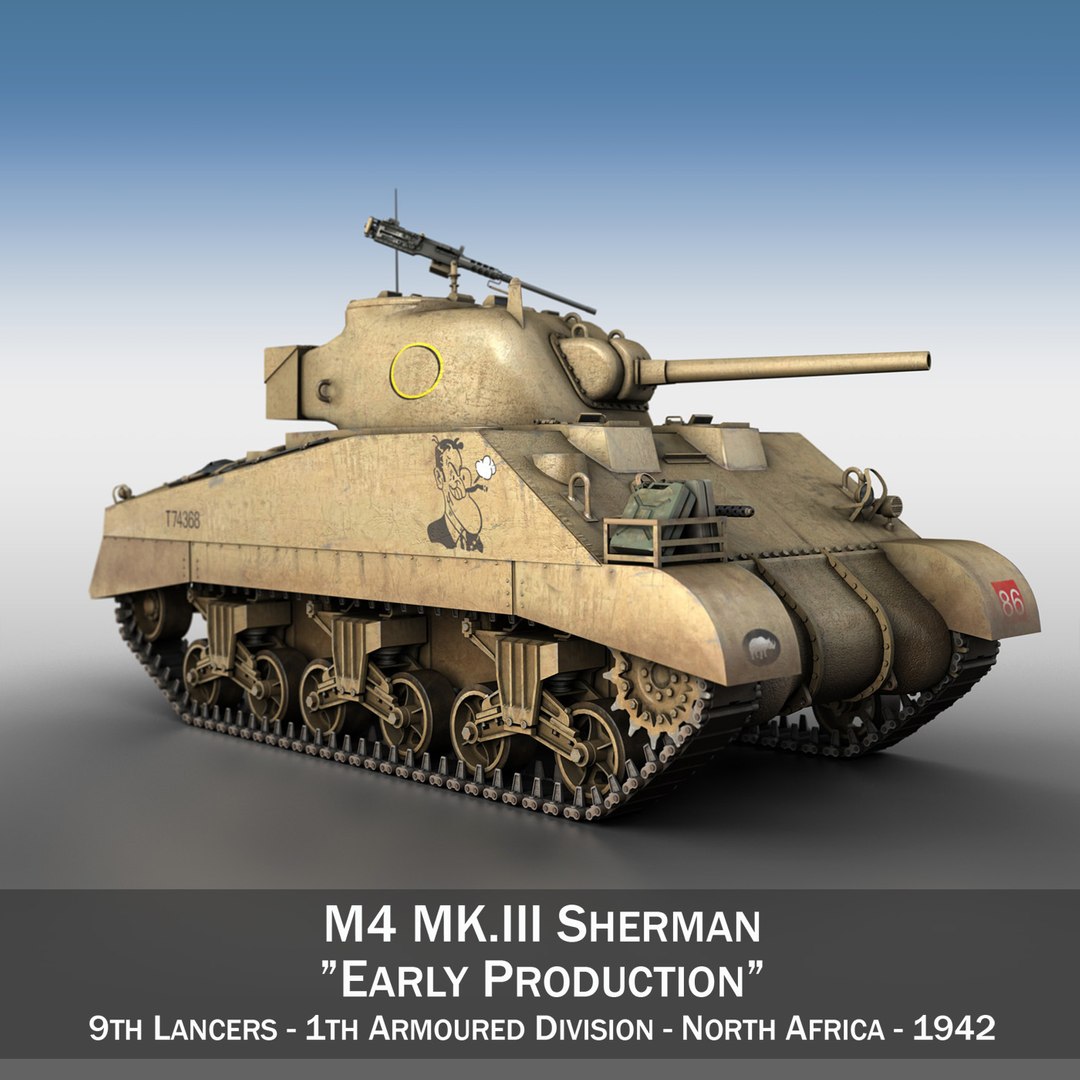 3d M4 Sherman Iii - Model