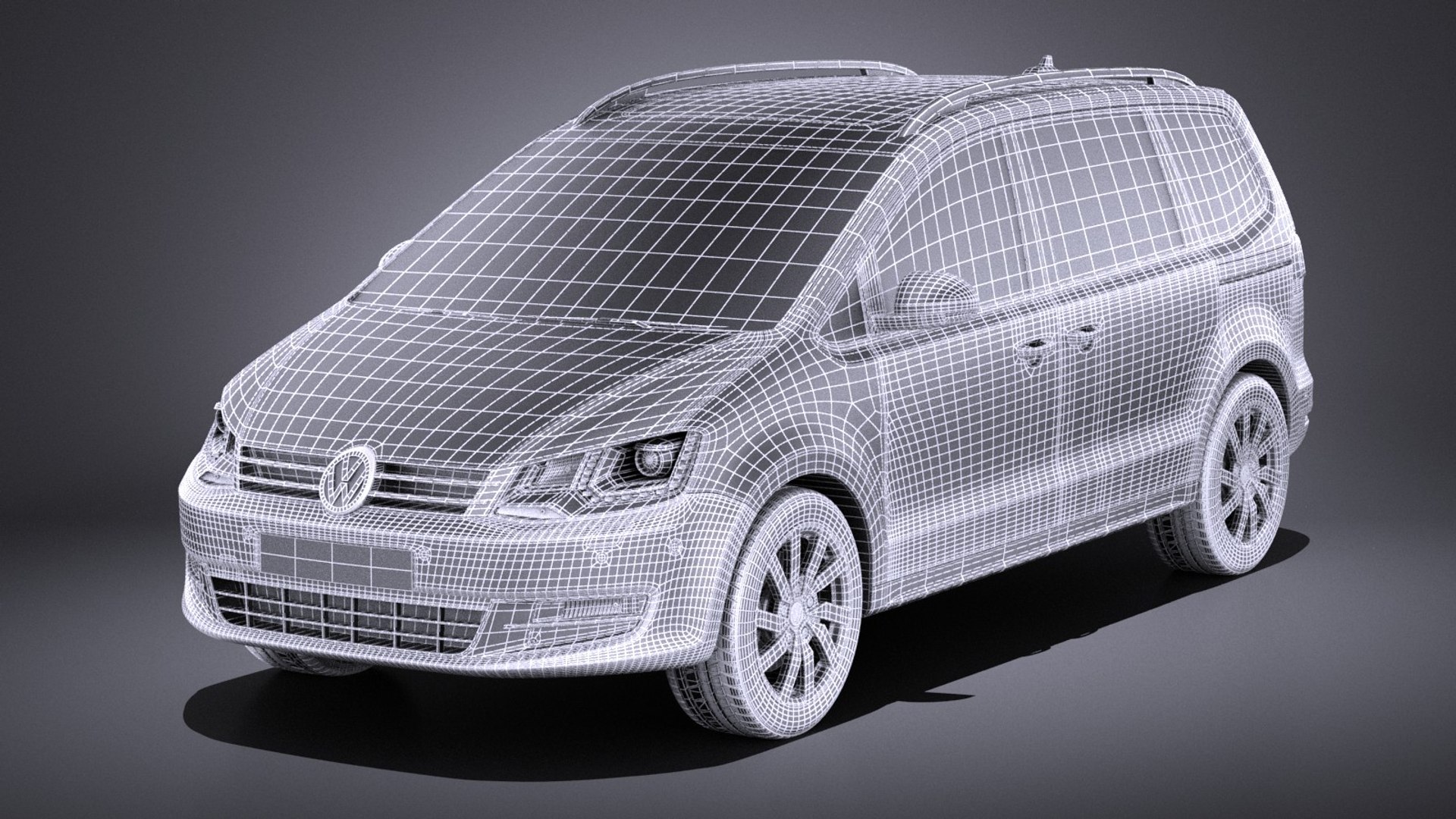 2016 Volkswagen Sharan 3D Model - TurboSquid 1295764