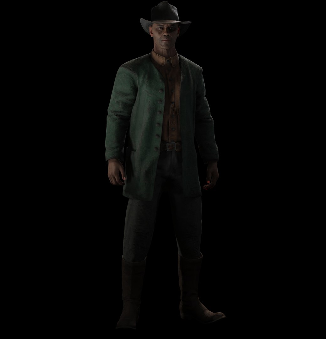 Cowboy Character PBR Game Ready Model - TurboSquid 2087711