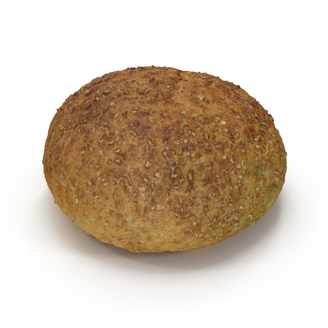 3d Model Brown Bread Roll