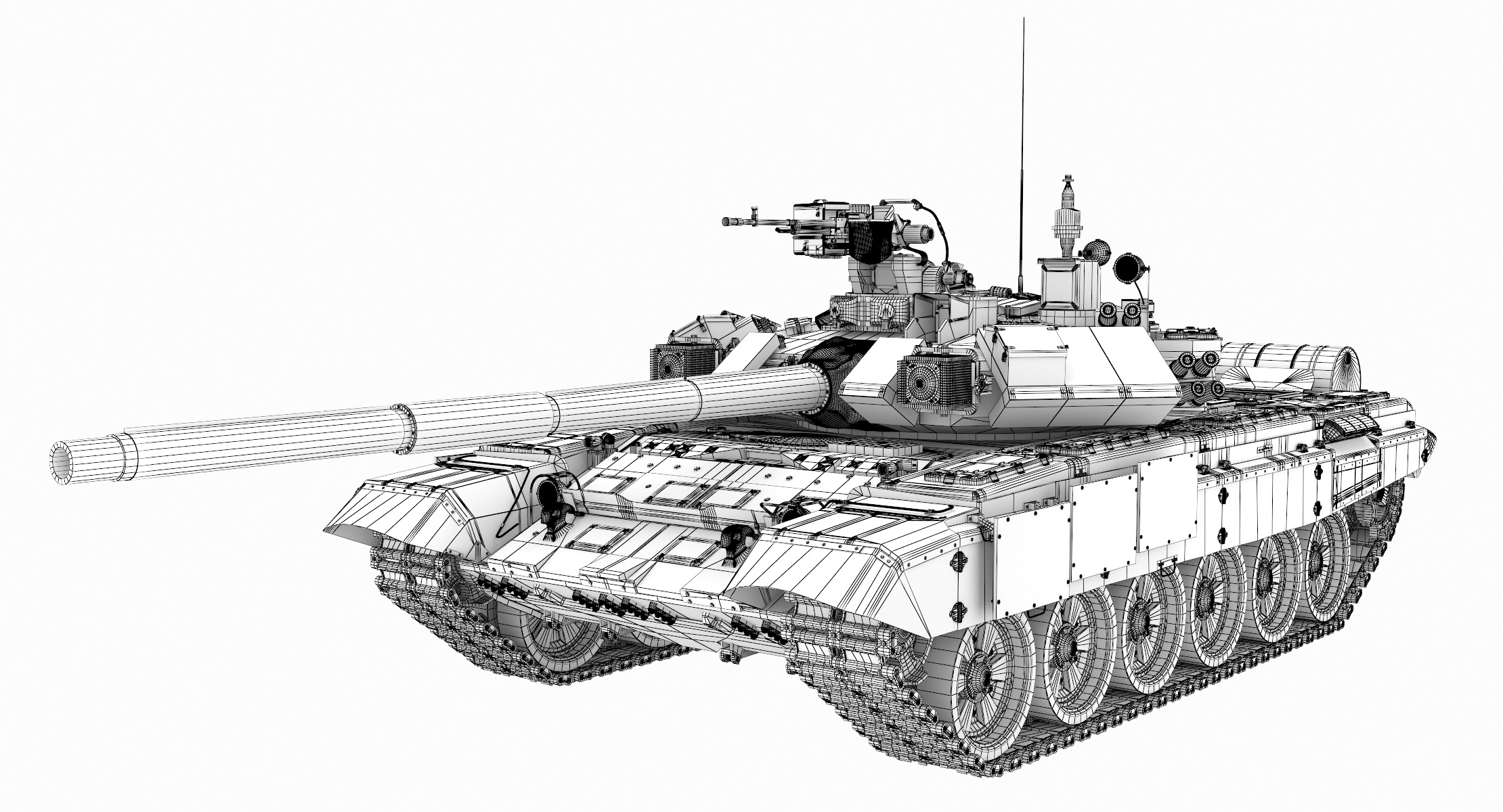 modelo 3d Tanque T90A - TurboSquid 1437258
