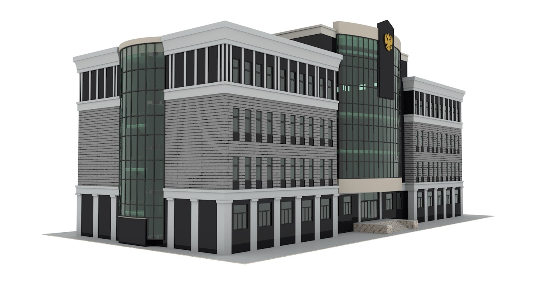 Court House 3D Model - TurboSquid 1236403
