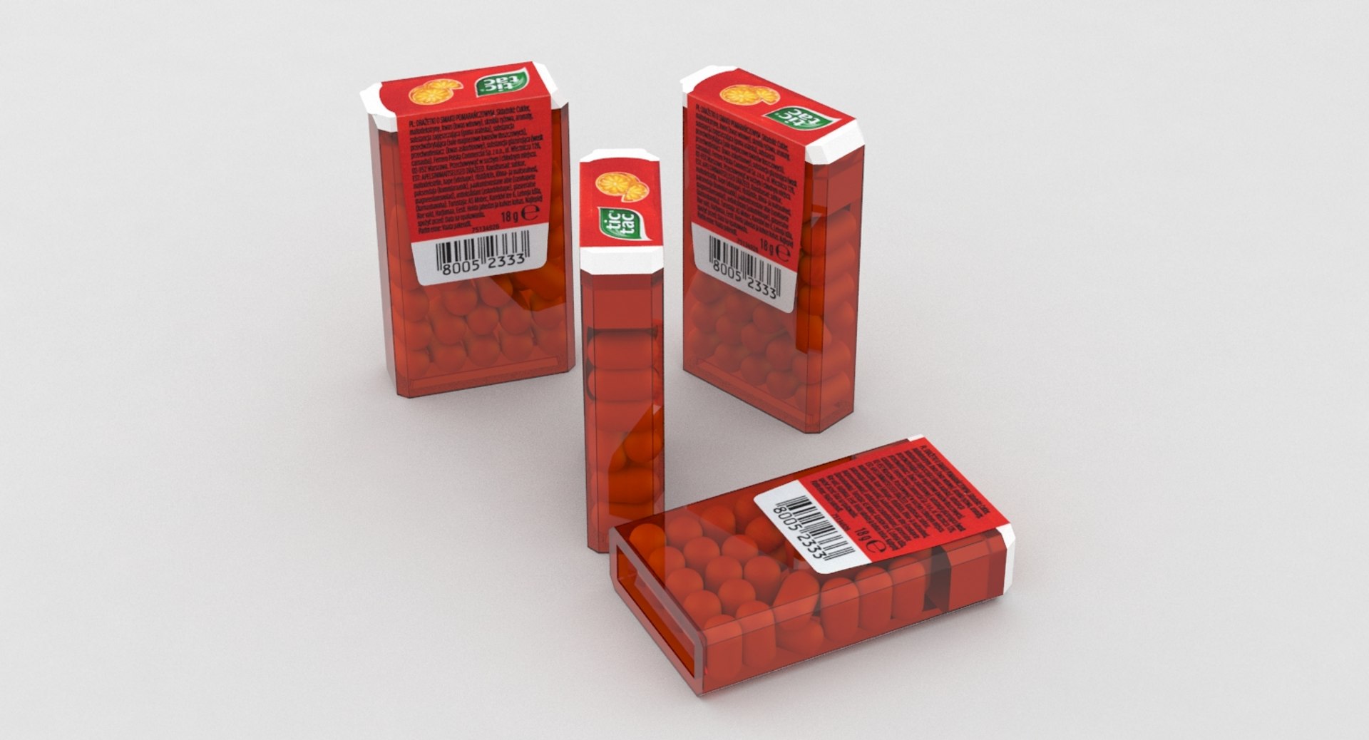 3D tic tac orange 18g model - TurboSquid 1256169