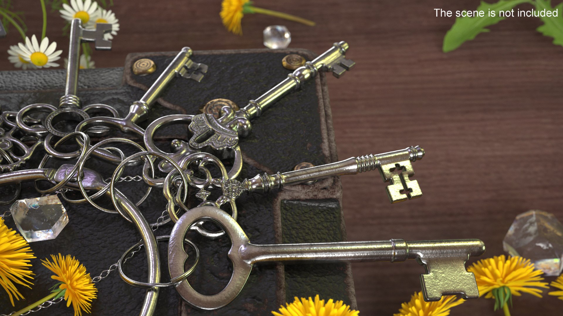 Skeleton Keys Bunch Silver 3D Model - TurboSquid 2247298
