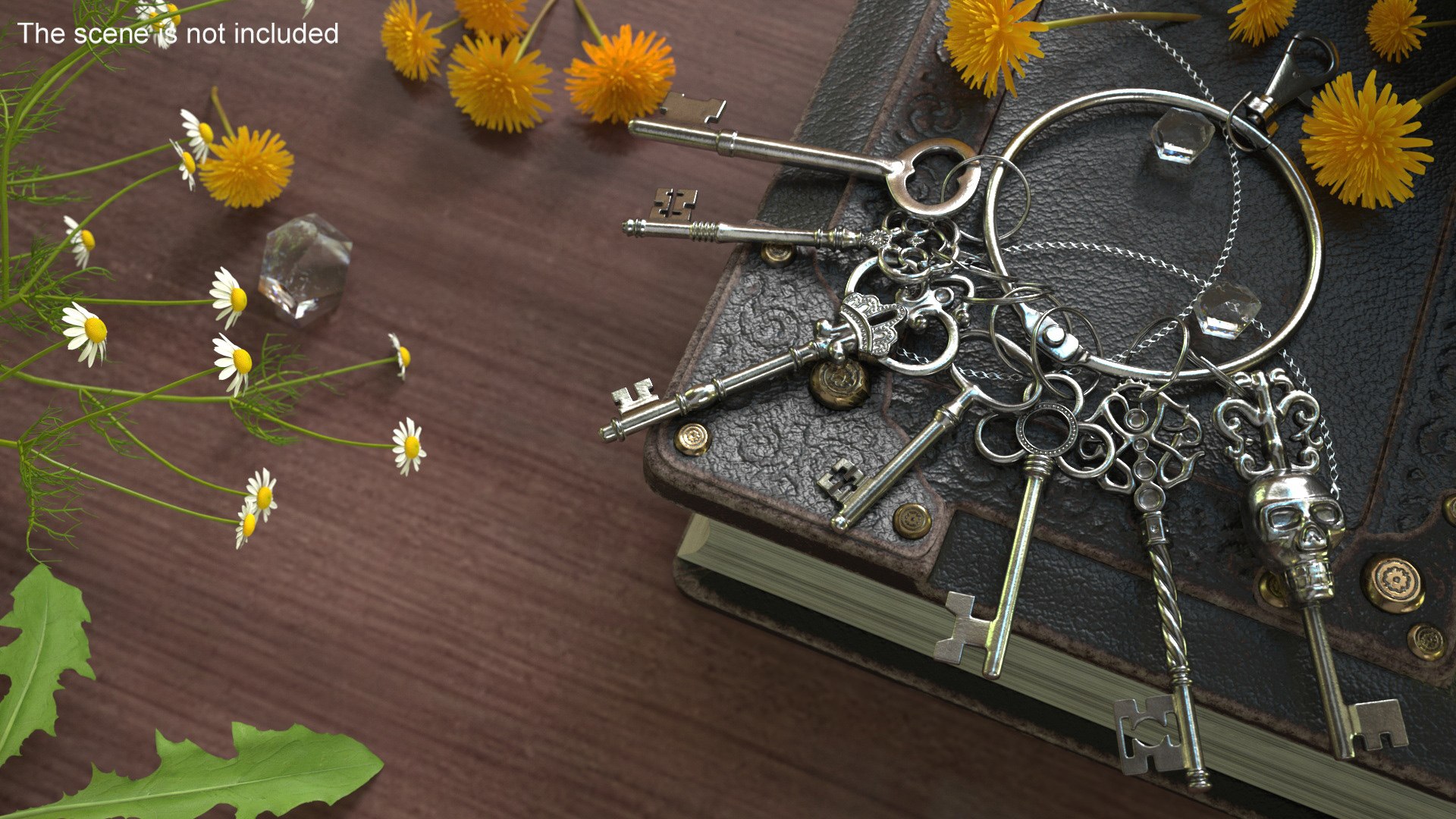 Skeleton Keys Bunch Silver 3D Model - TurboSquid 2247298