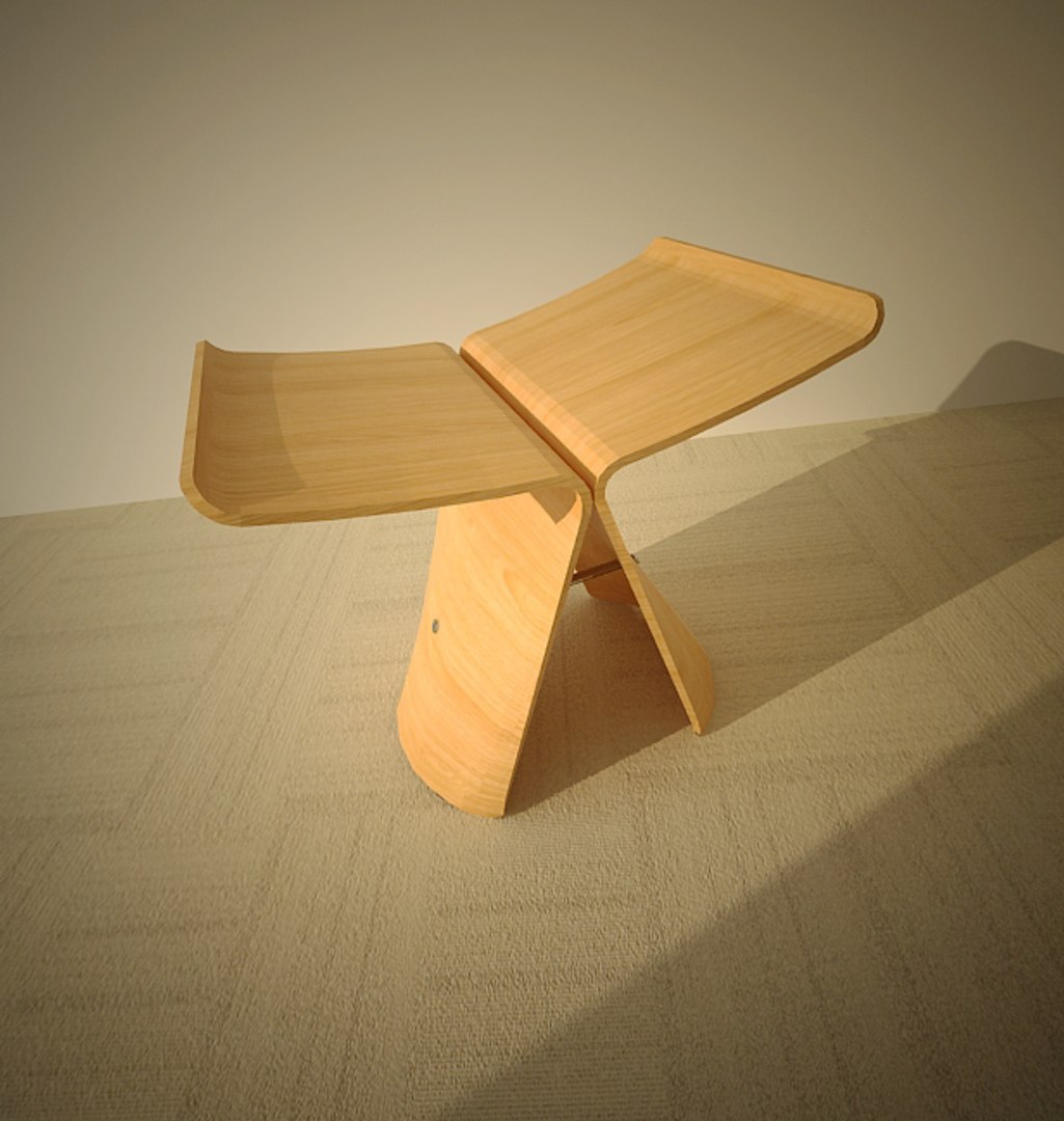 butterfly stool 3d model