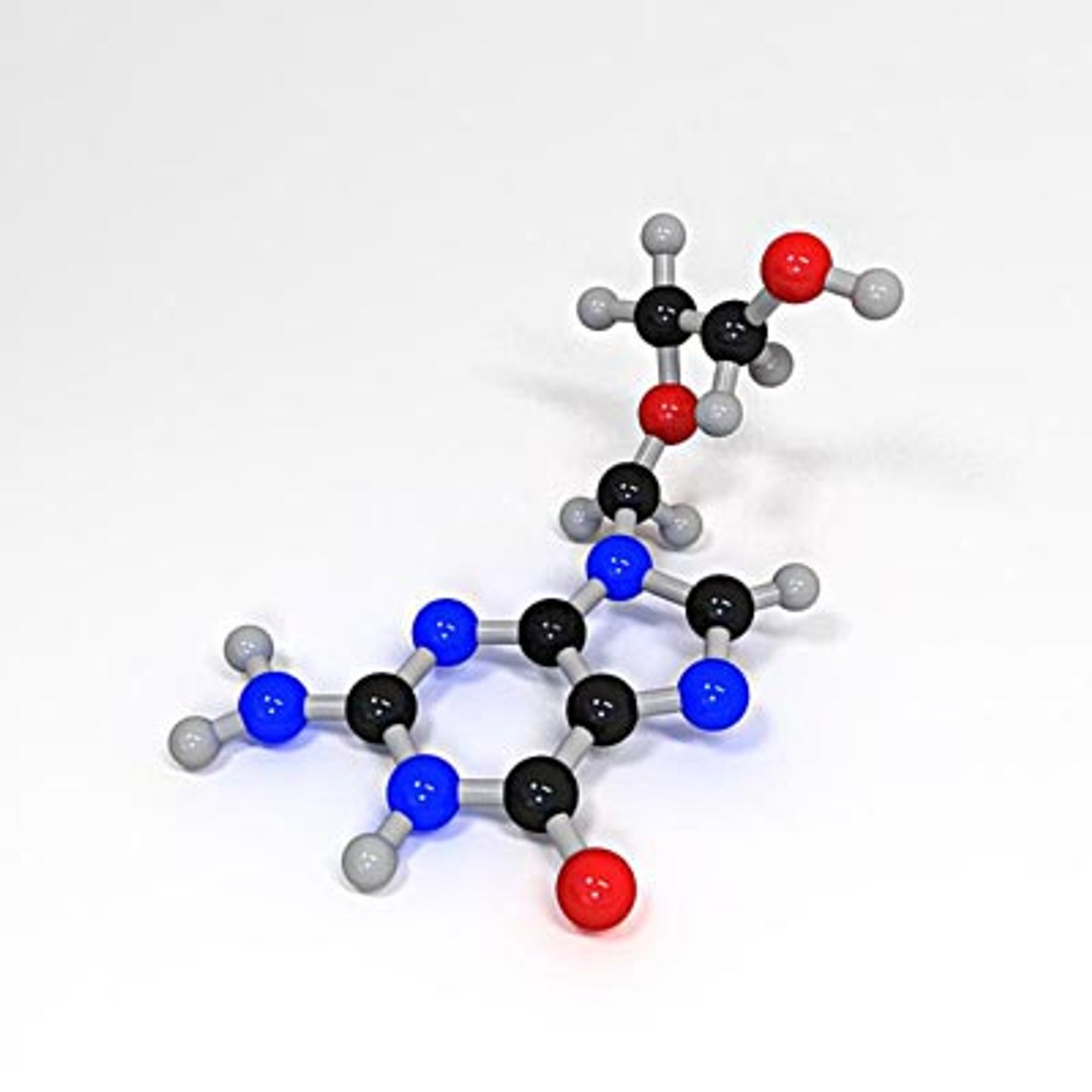 3d Model Acyclovir Molecule Structure