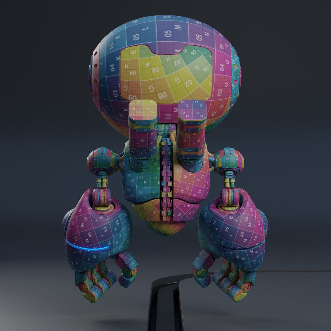 3D Space Robot 4 Blue model - TurboSquid 2150613