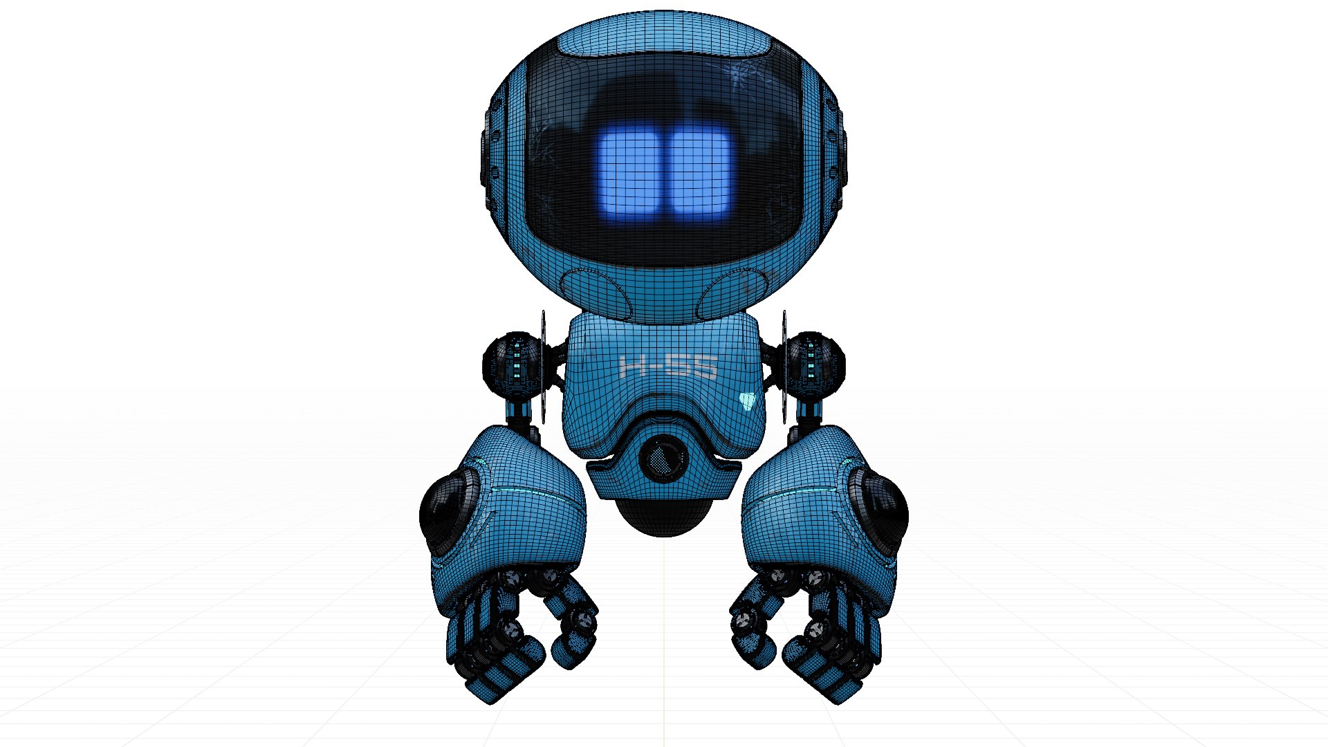 3D Space Robot 4 Blue model - TurboSquid 2150613