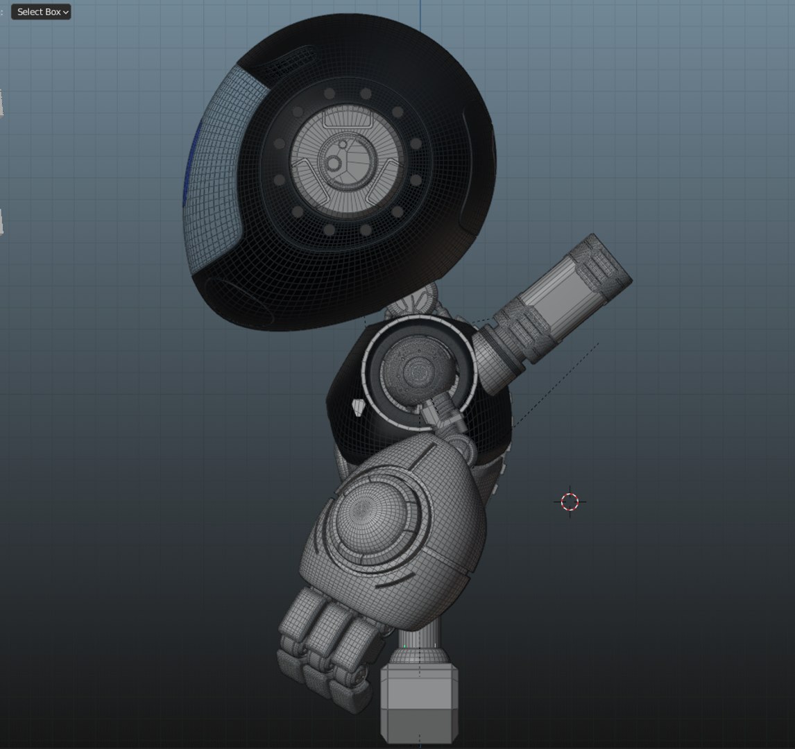 3D Space Robot 4 Blue model - TurboSquid 2150613