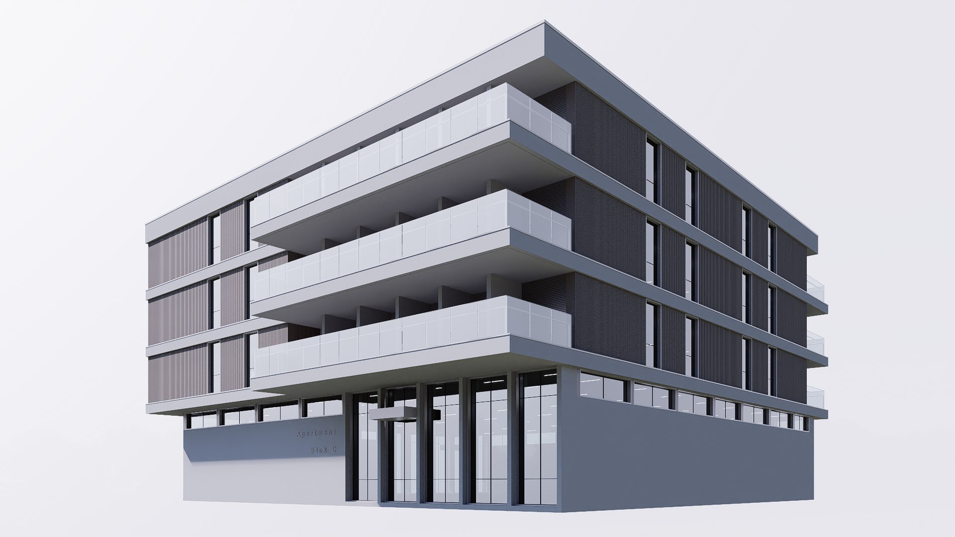 Apartment Building Realistic 3D Model - TurboSquid 2340737