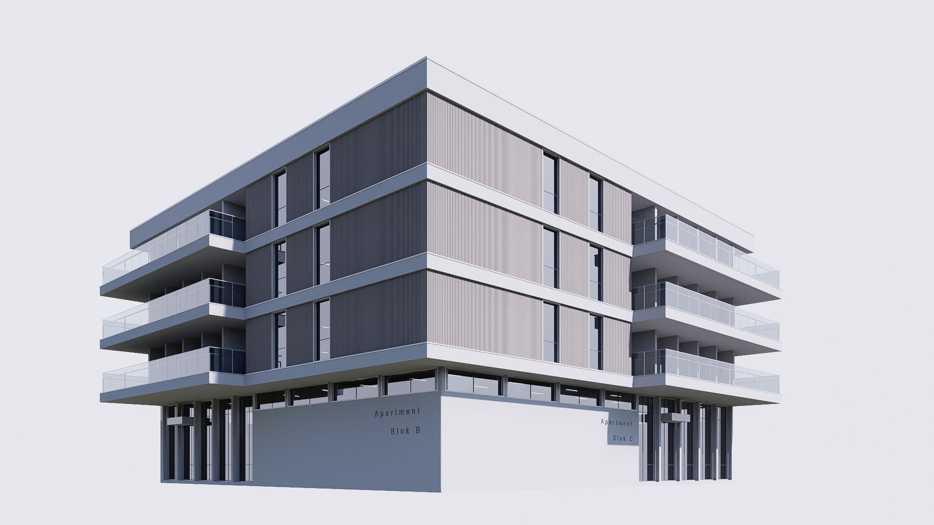 Apartment Building Realistic 3D Model - TurboSquid 2340737