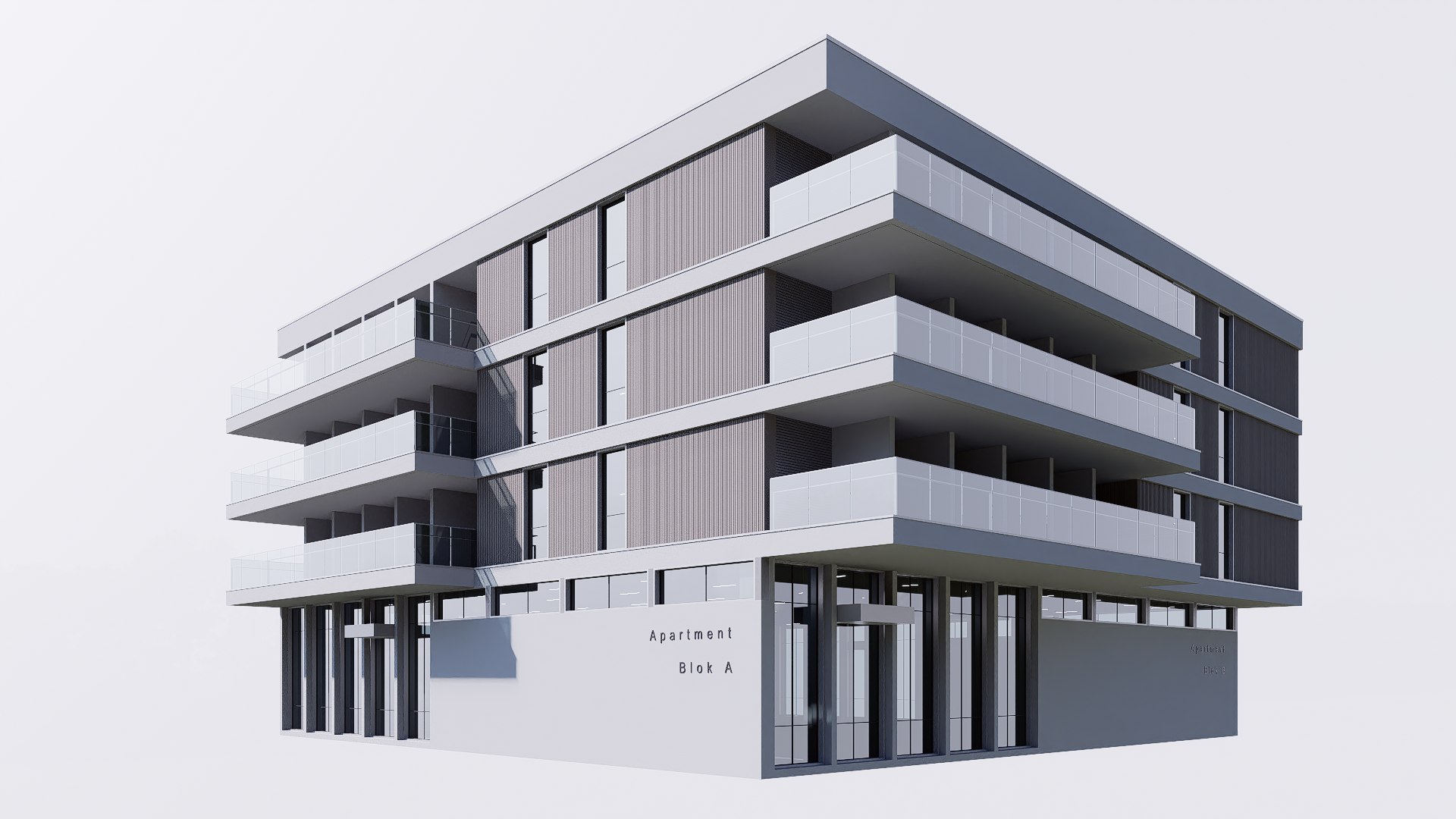 Apartment Building Realistic 3D Model - TurboSquid 2340737