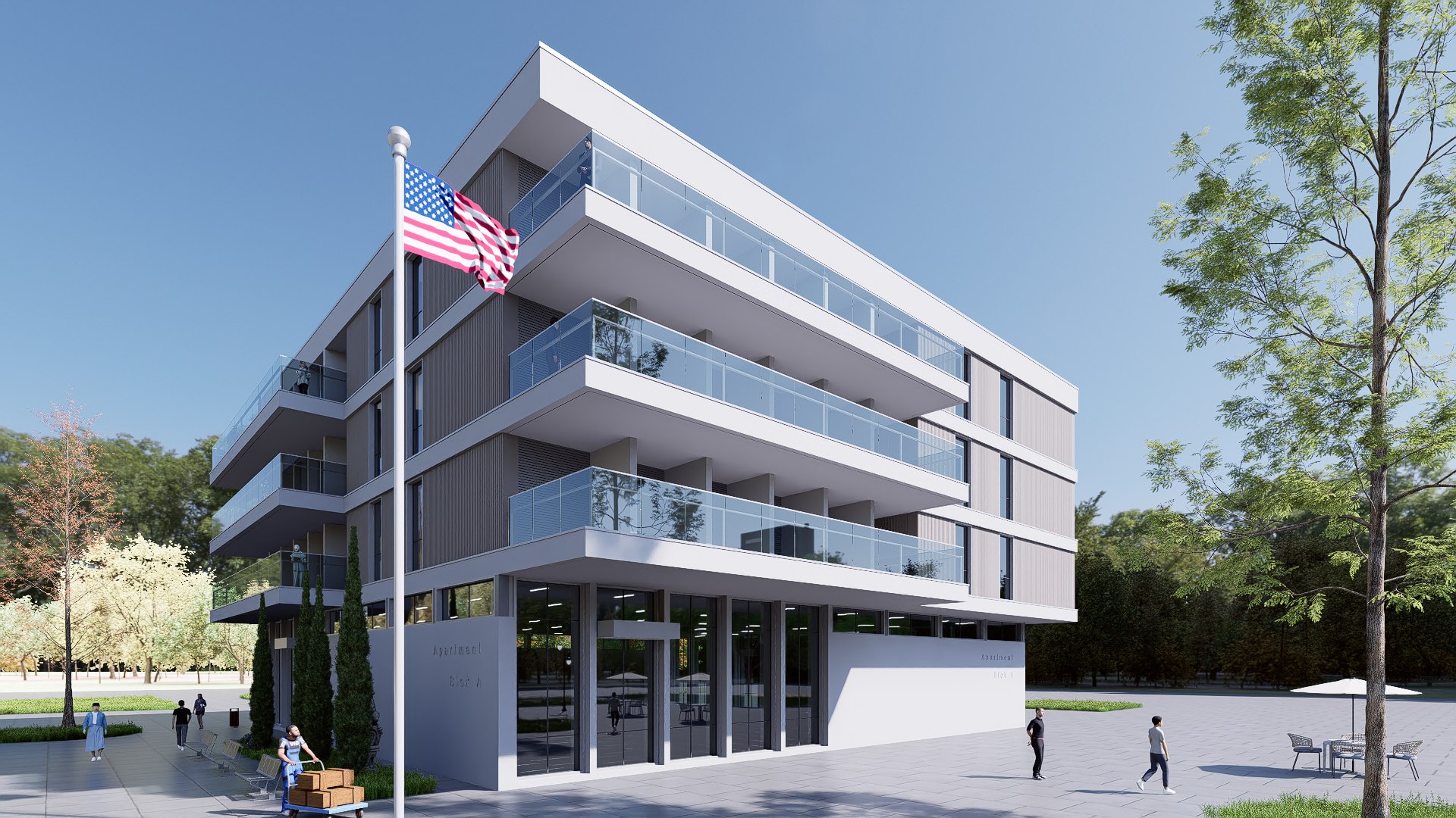 Apartment Building Realistic 3D Model - TurboSquid 2340737