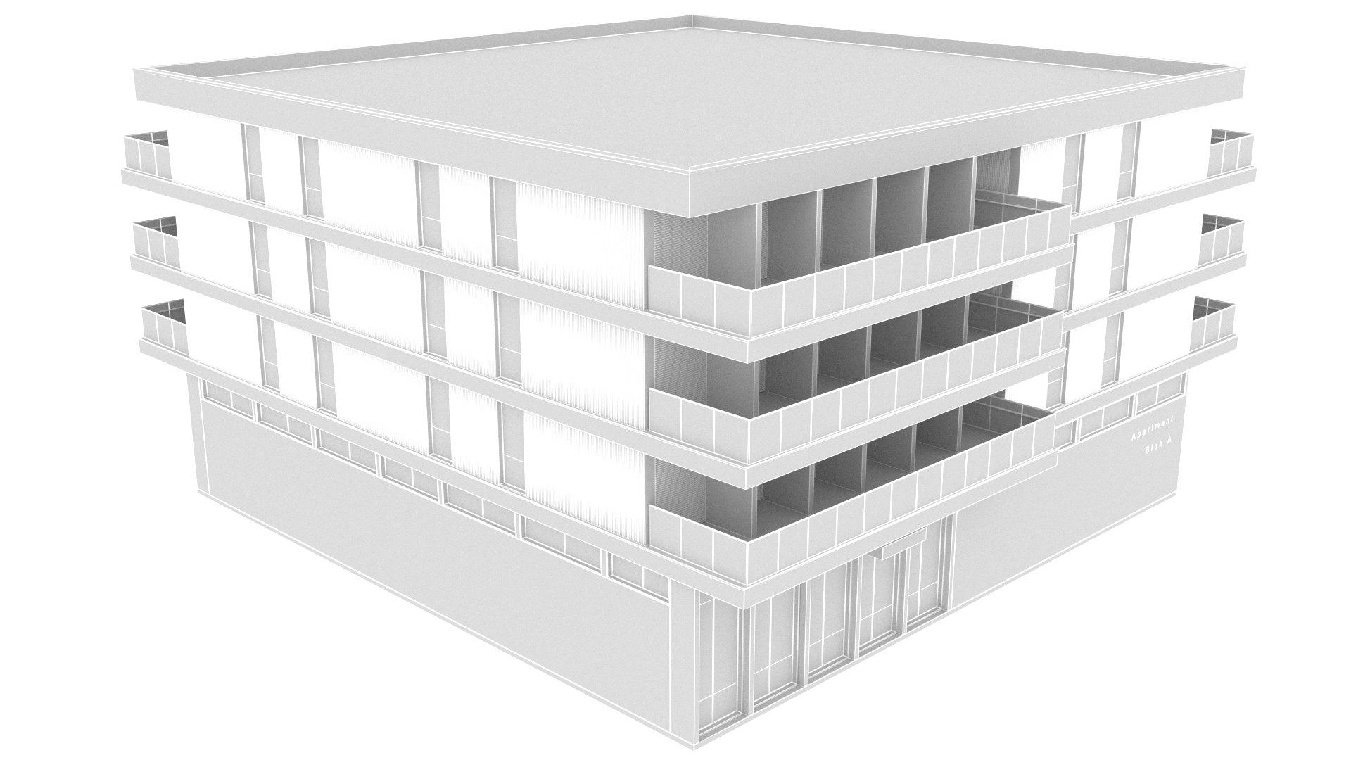 Apartment Building Realistic 3D Model - TurboSquid 2340737