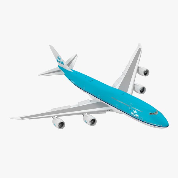 3d model boeing 747-8i klm rigged