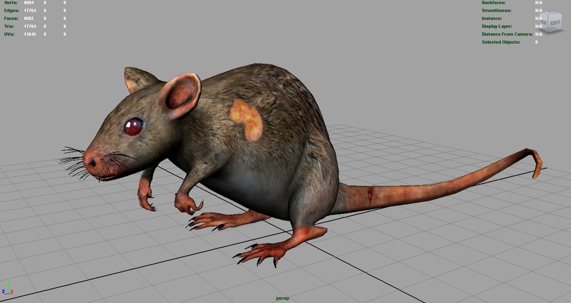 3D radiactive rat - TurboSquid 1302692