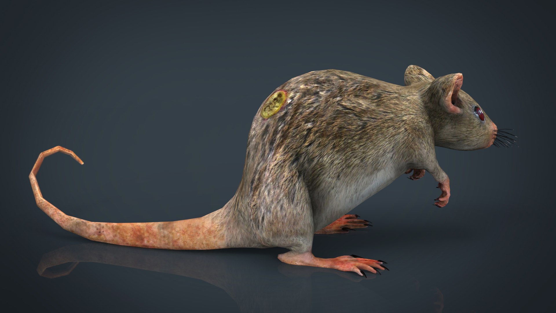 3D radiactive rat - TurboSquid 1302692