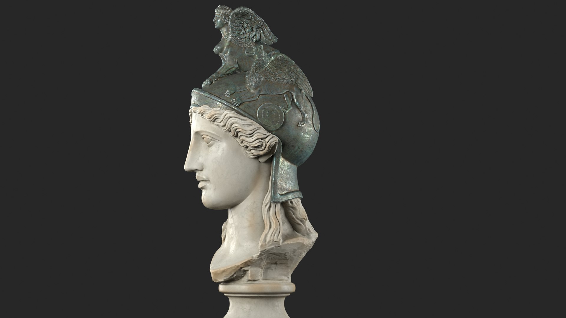 Athena Bust 3D Model - TurboSquid 1892333