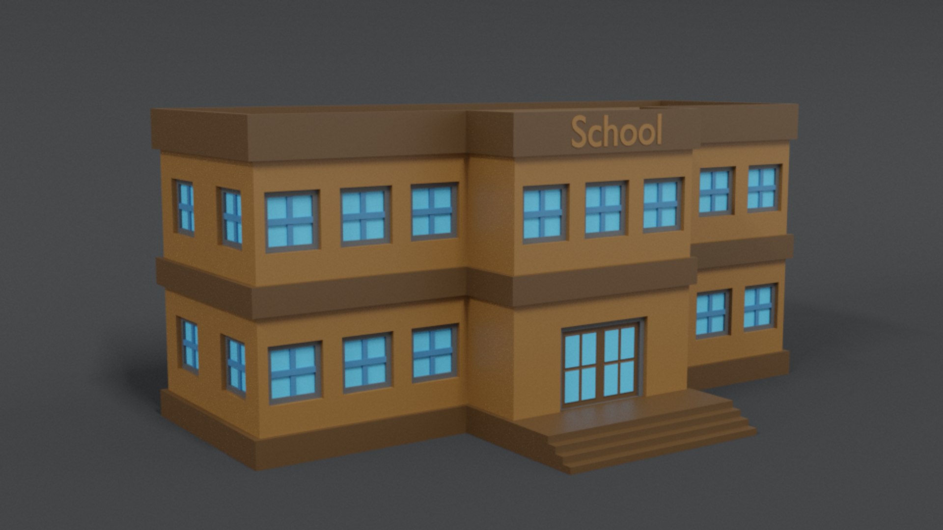 3D school building - TurboSquid 1568750