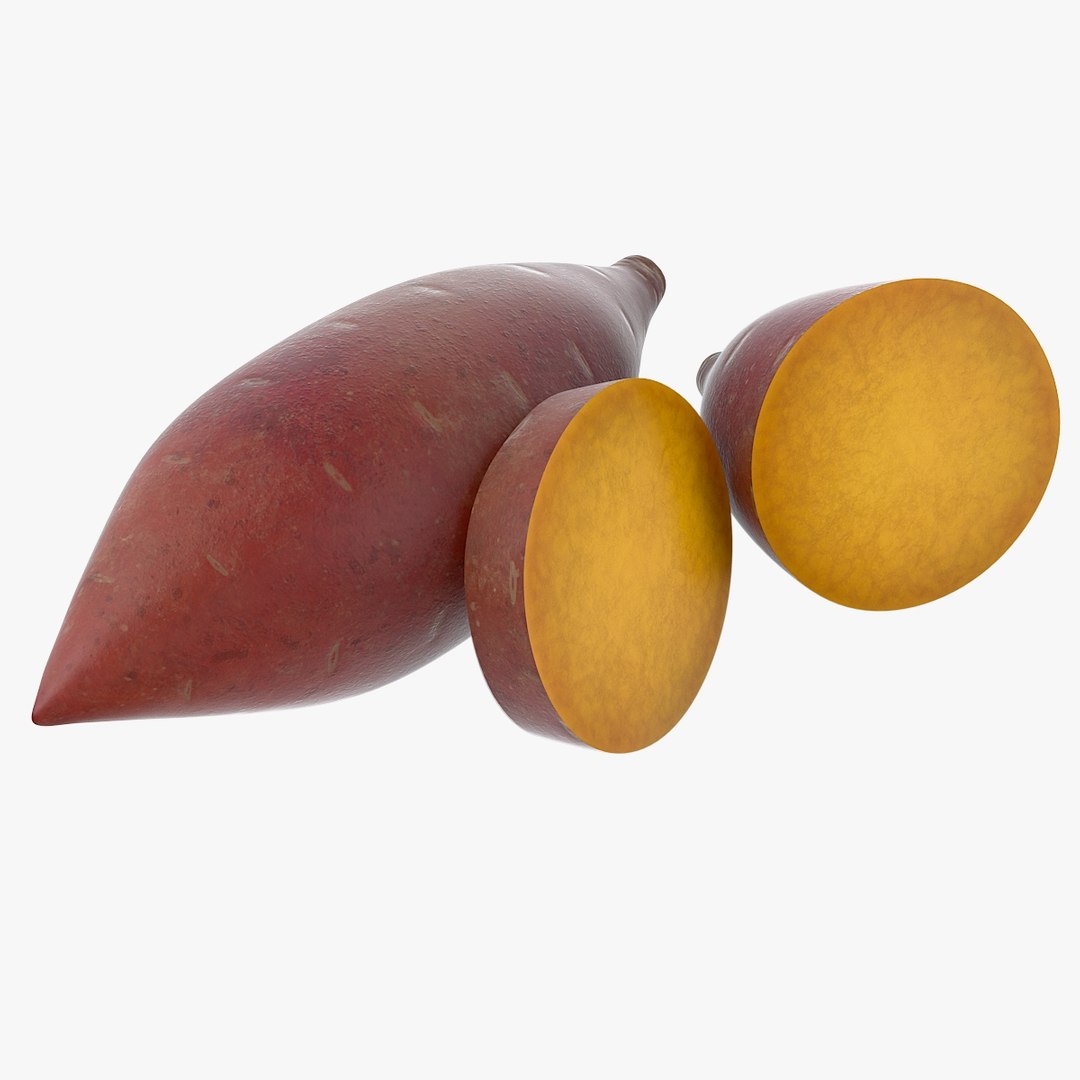 3D Cartoon Sweet Potato model - TurboSquid 2077814