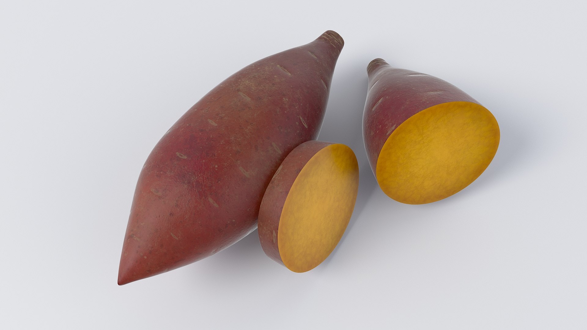 3D Cartoon Sweet Potato Model - TurboSquid 2077814