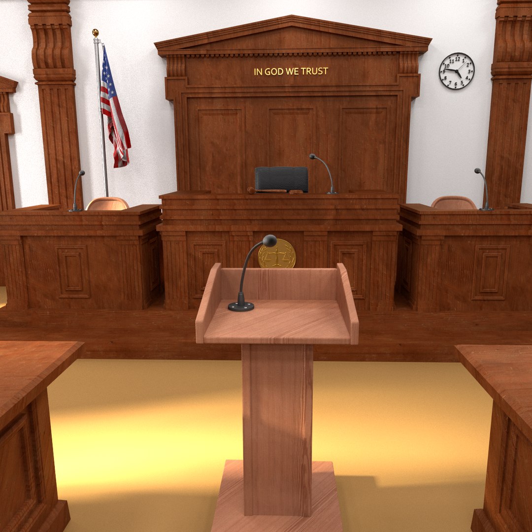 3d Court Room Courtroom Model
