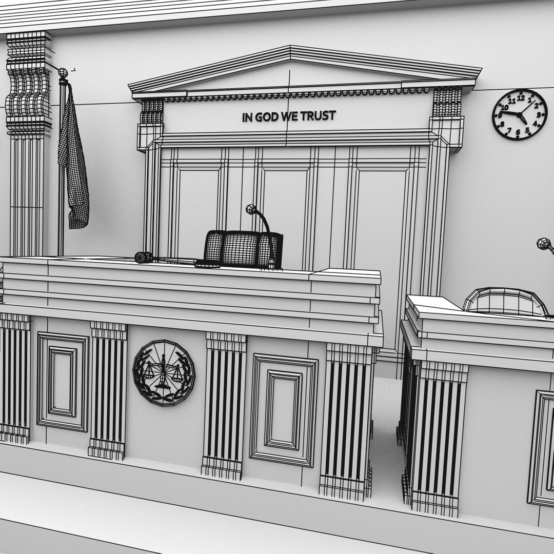 3d Court Room Courtroom Model