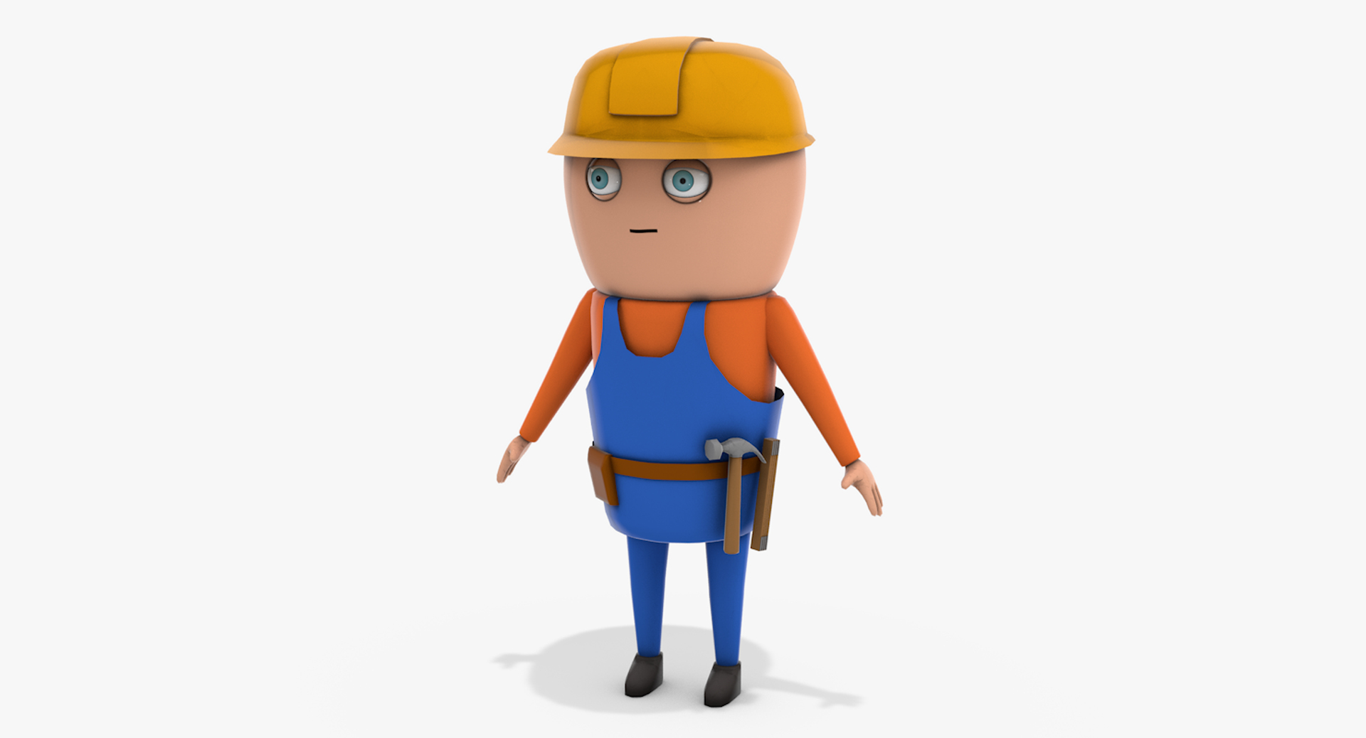 Cartoon builder 3D model - TurboSquid 1153184