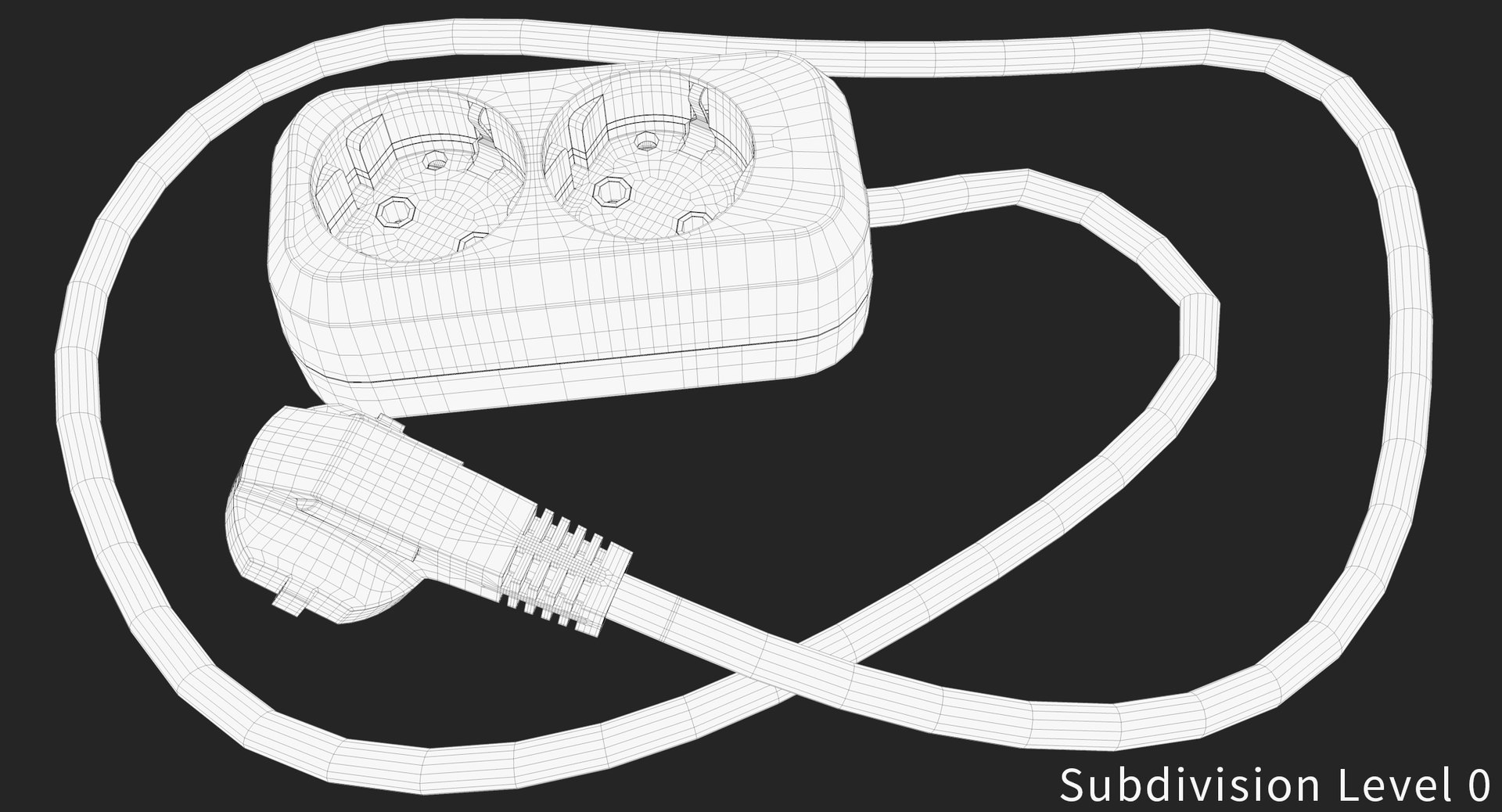 3D Electrical Extension Cord Cee Model - TurboSquid 1306053
