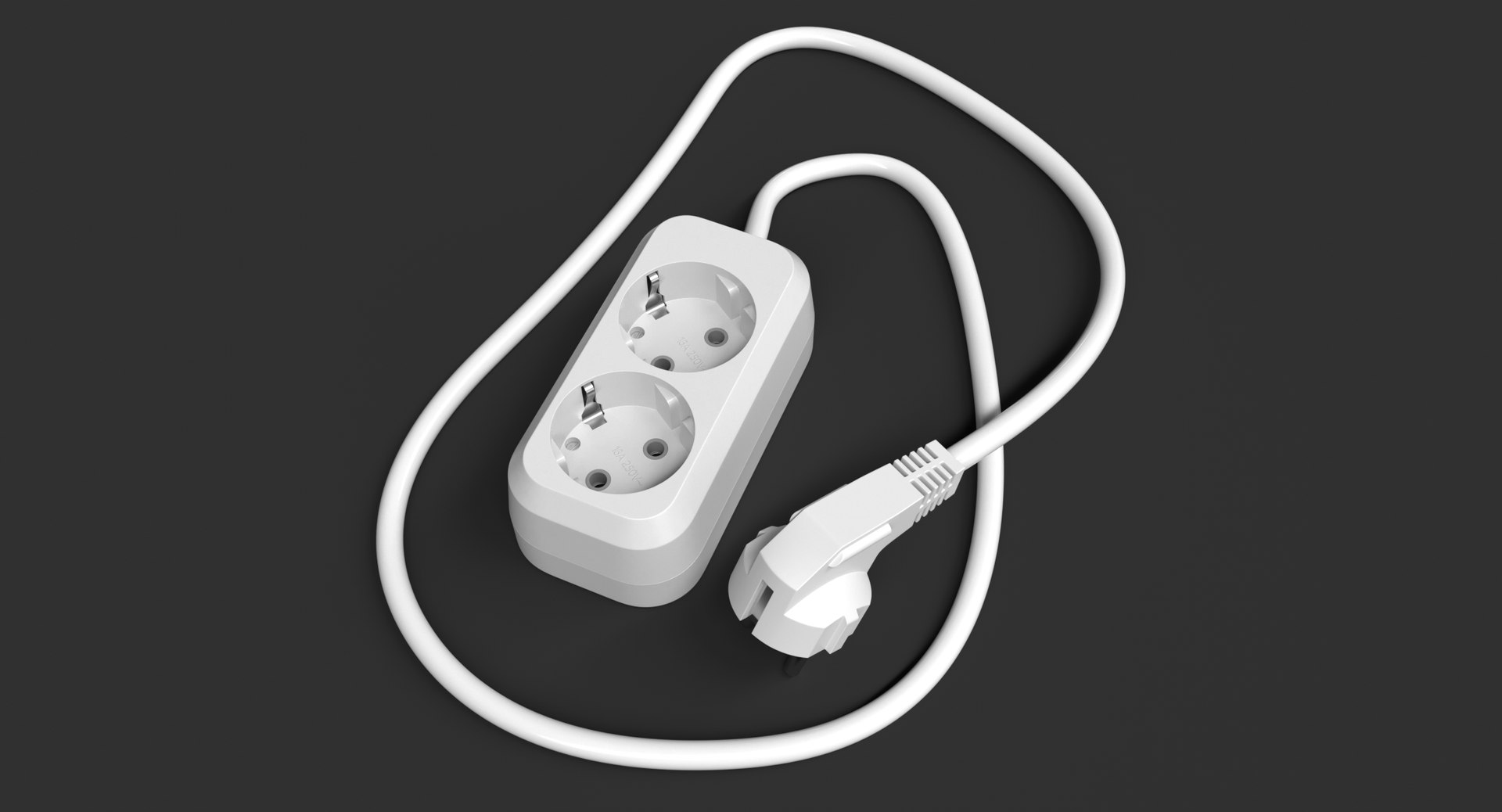 3D electrical extension cord cee model - TurboSquid 1306053