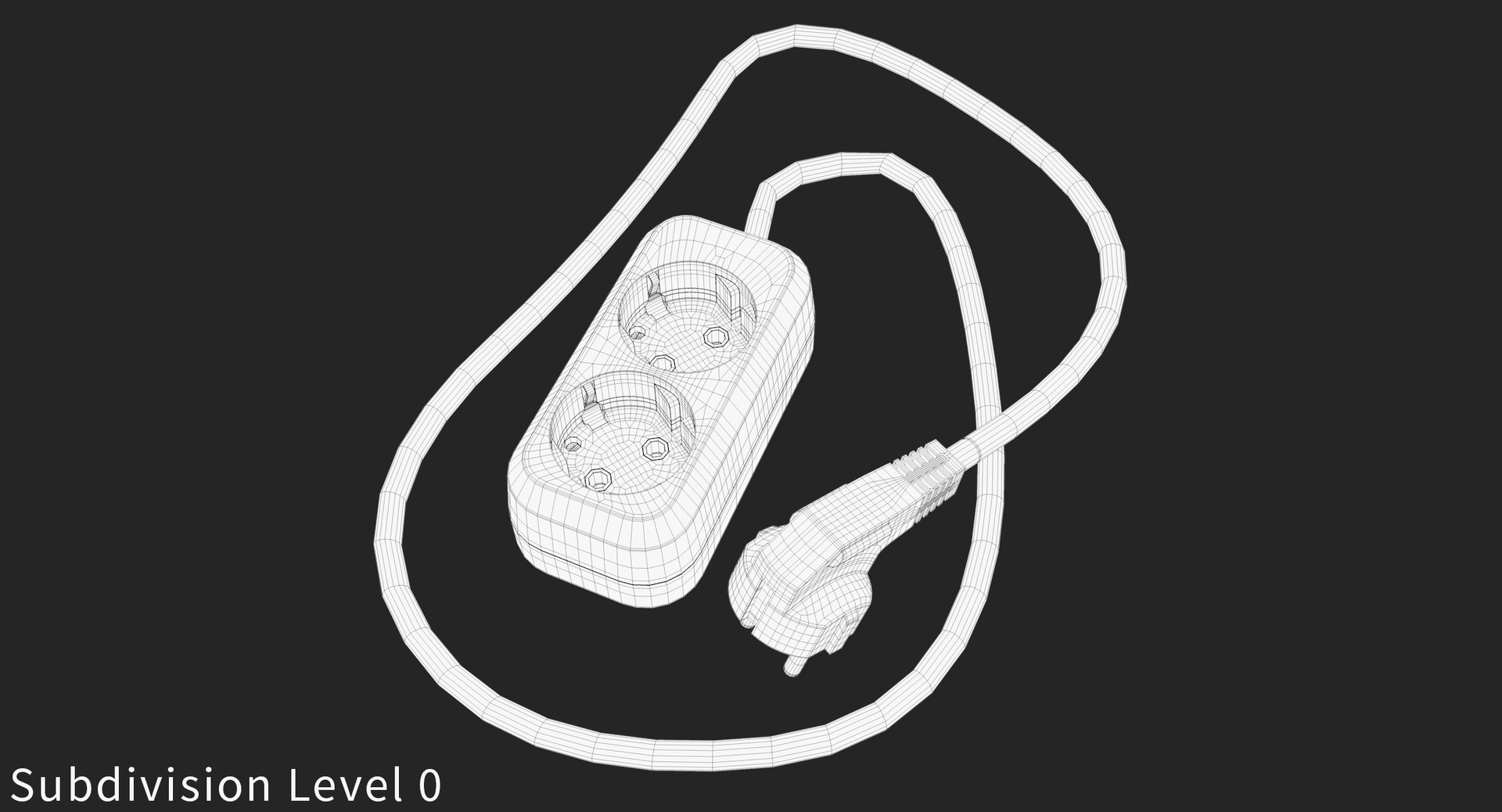 3D Electrical Extension Cord Cee Model - TurboSquid 1306053