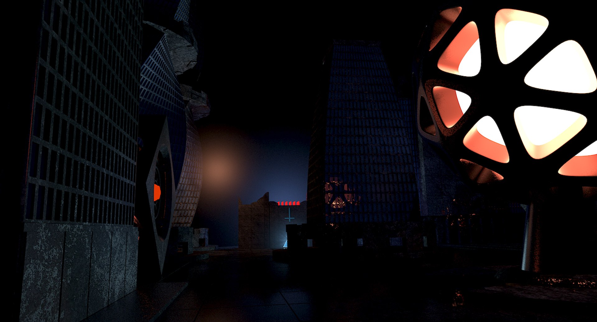 3D concepts strange future city lighting - TurboSquid 1214240