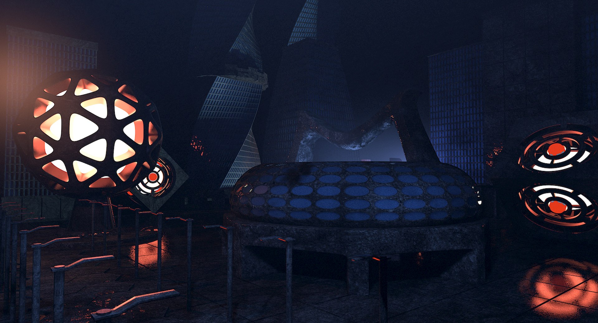 3D concepts strange future city lighting - TurboSquid 1214240