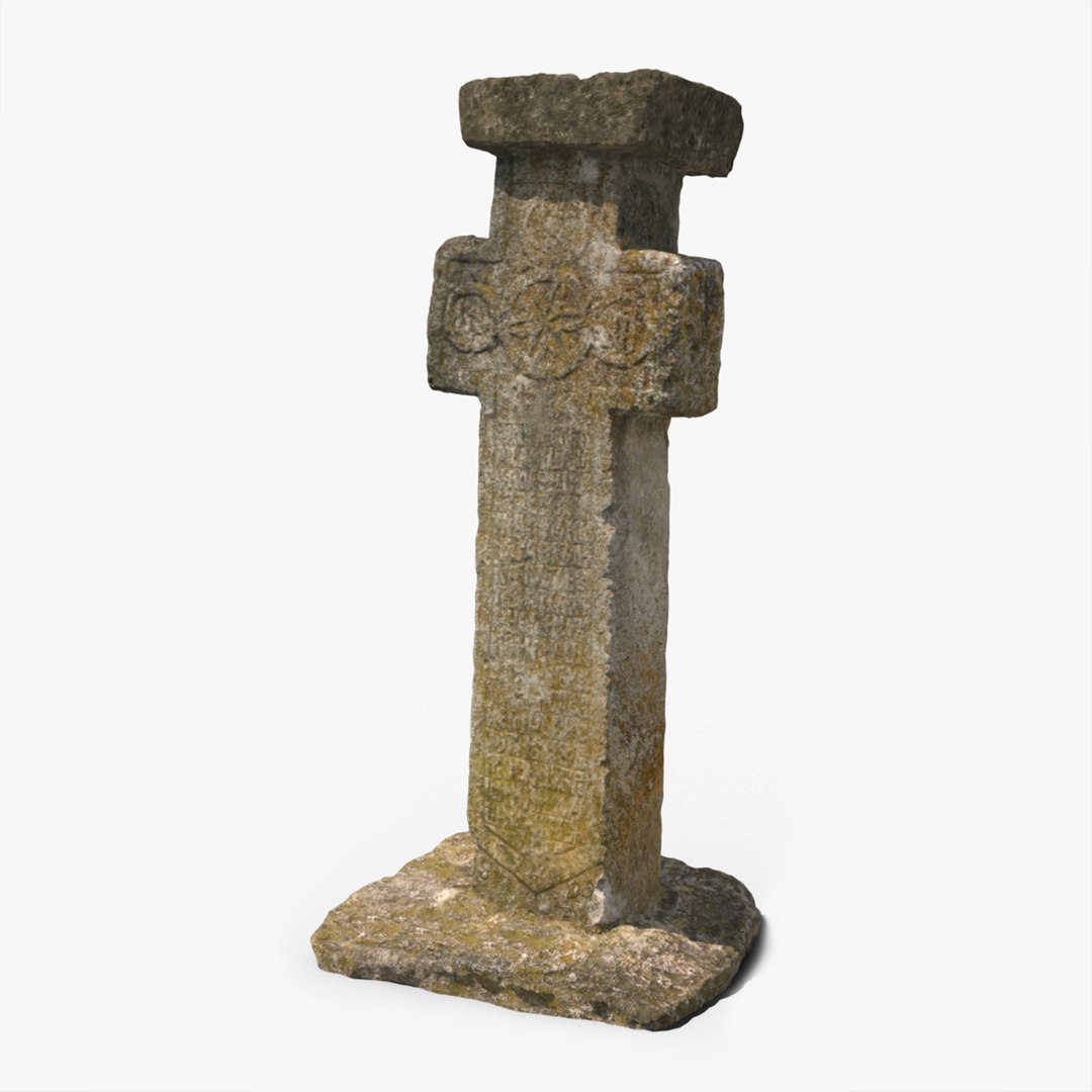 3D Model Old Stone Cross - TurboSquid 1167135