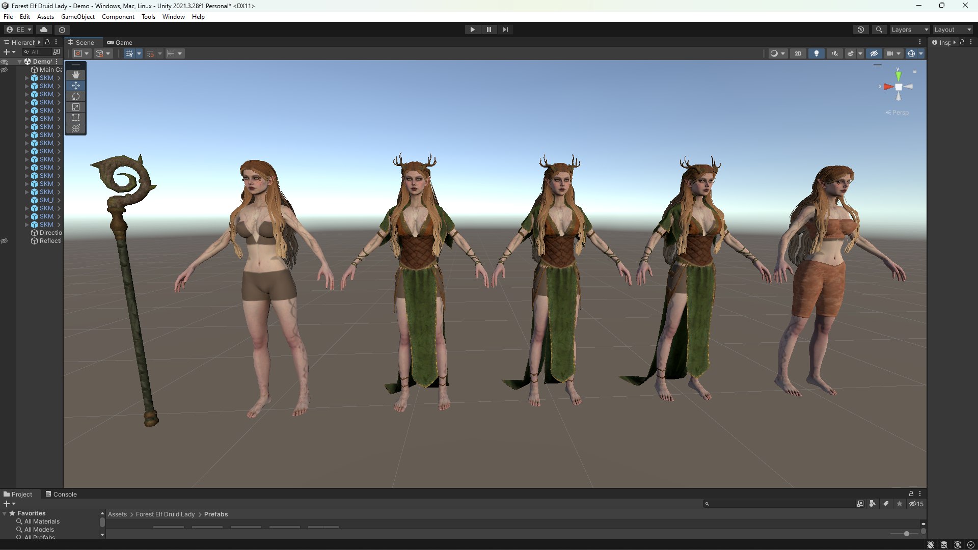 3D Model Forest Elf Druid Lady - TurboSquid 2386526