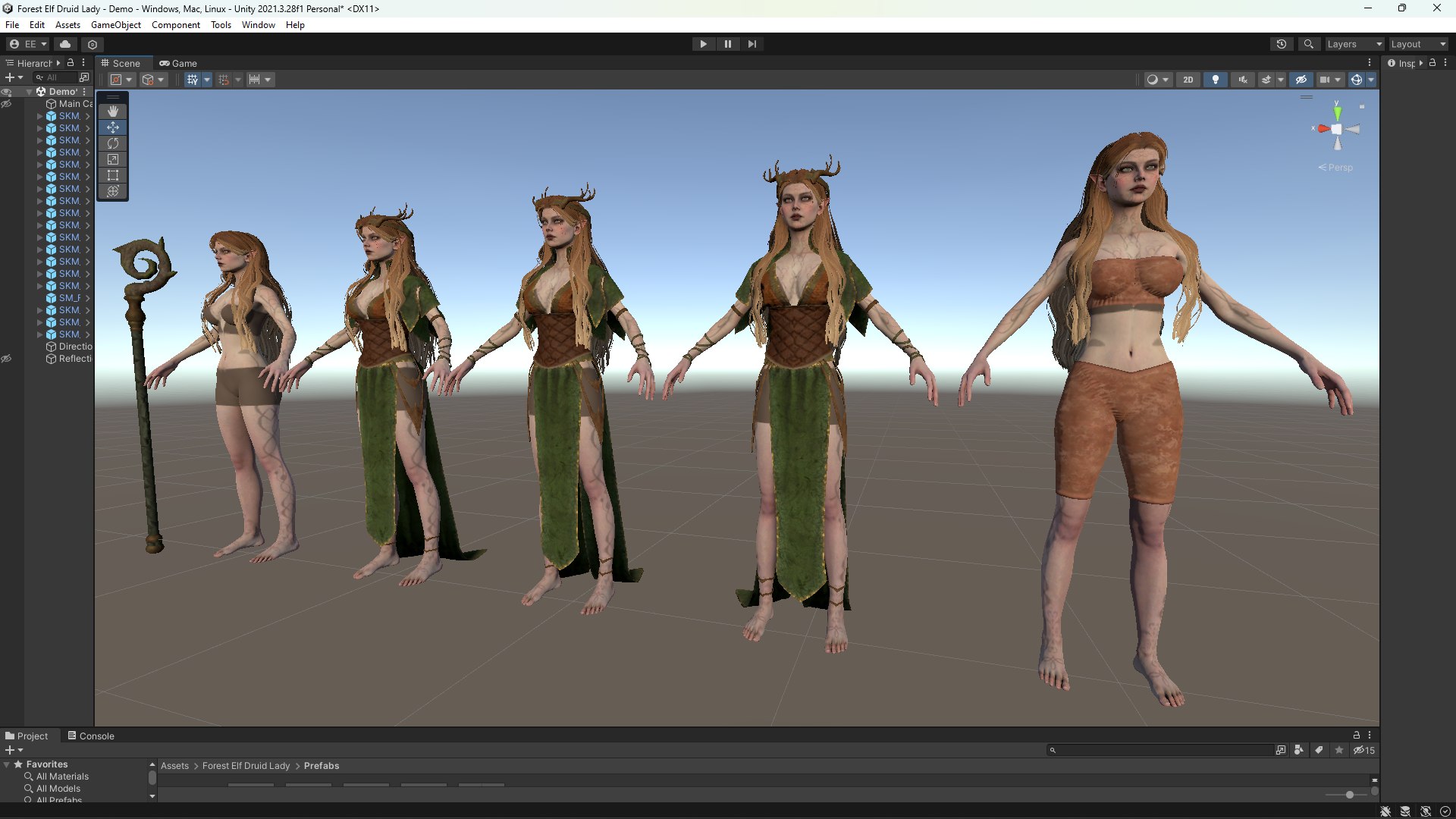 3D Model Forest Elf Druid Lady - TurboSquid 2386526