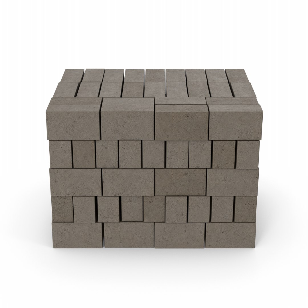 3D Concrete Blocks Stack - TurboSquid 2141238