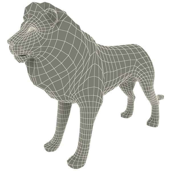 3ds lion modelled