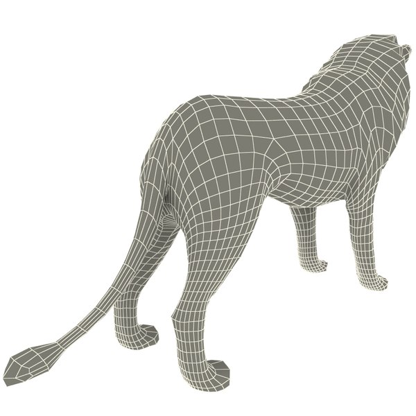 3ds lion modelled