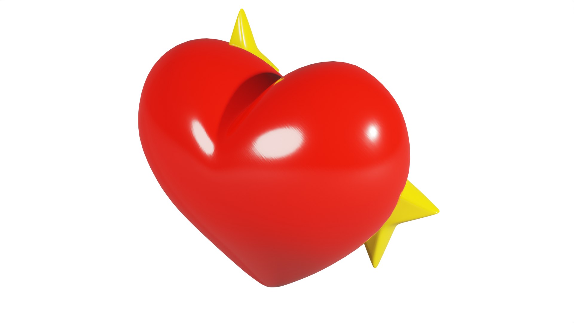 3D Sparkling Heart - TurboSquid 2164921