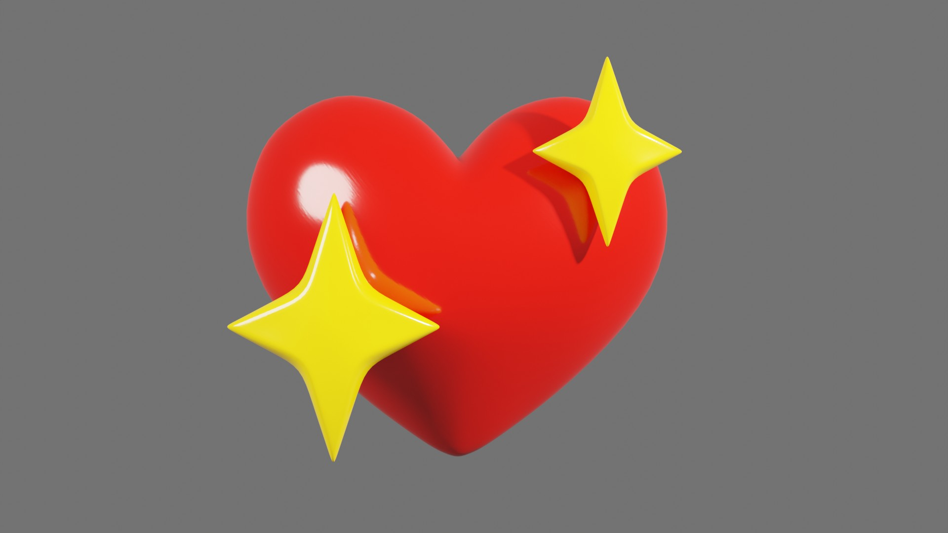 3D Sparkling Heart - TurboSquid 2164921