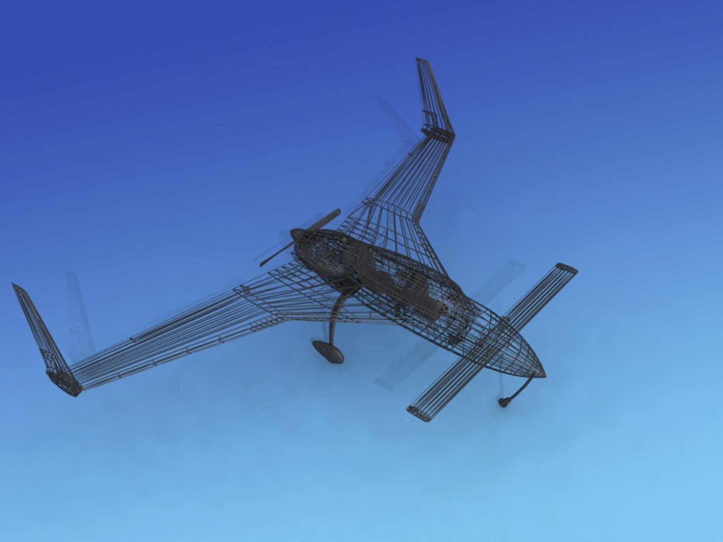 3d rutan long ez model