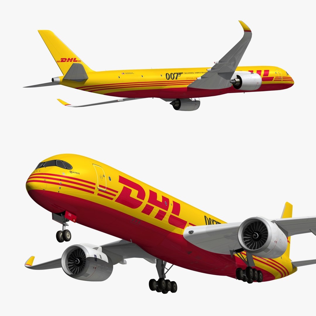 Airbus A350F DHL model - TurboSquid 2095097