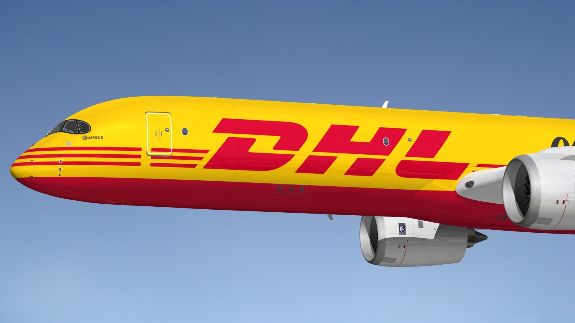 Airbus A350F DHL Model - TurboSquid 2095097
