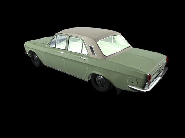 car volga gaz-24 3d model