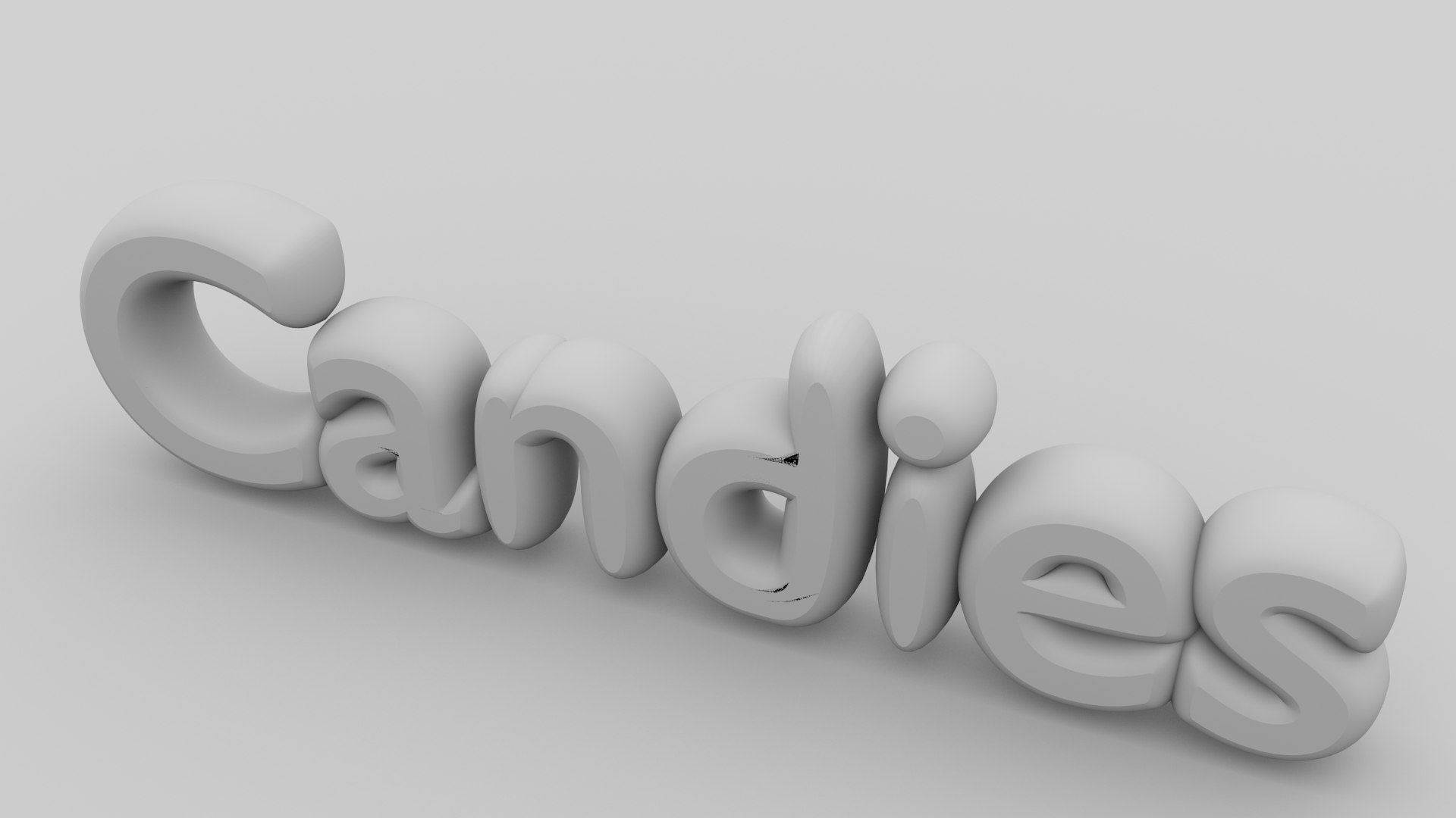 Candies Text 3D Model - TurboSquid 1512927