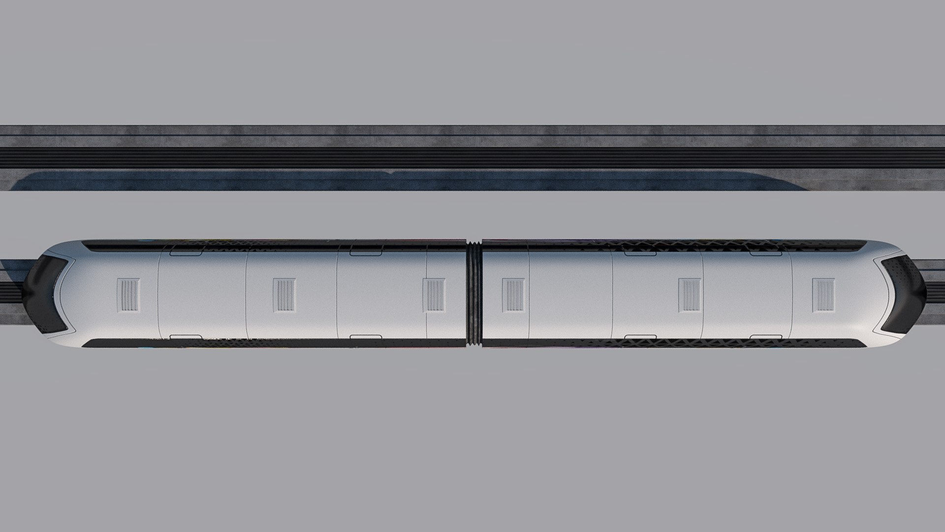 3D mono rail train 02 model - TurboSquid 1410839